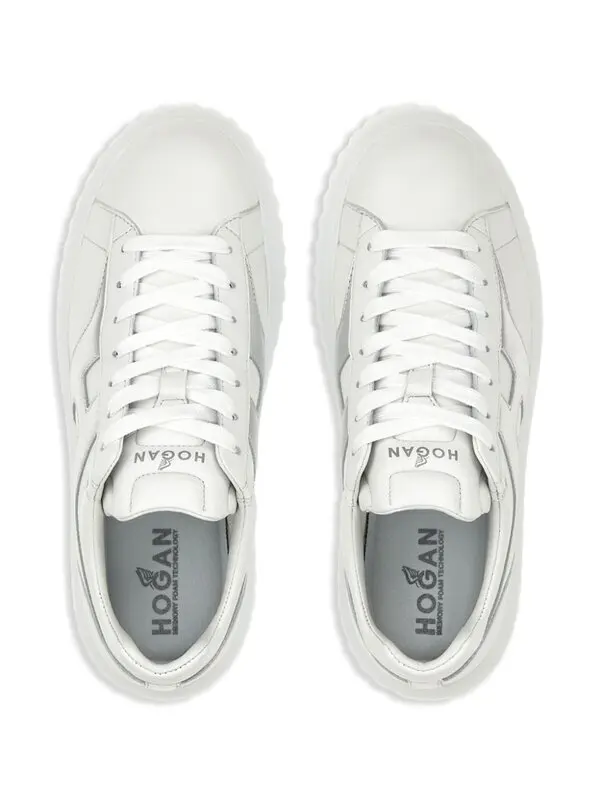 Hogan H-stripes Lace-up Sneakers - White