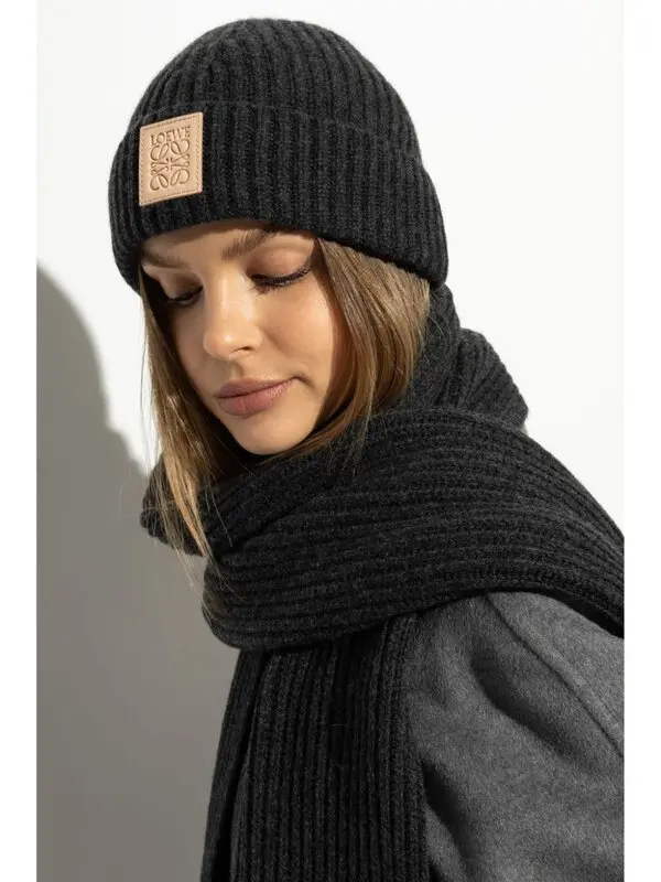 Loewe Cashmere Beanie - Black