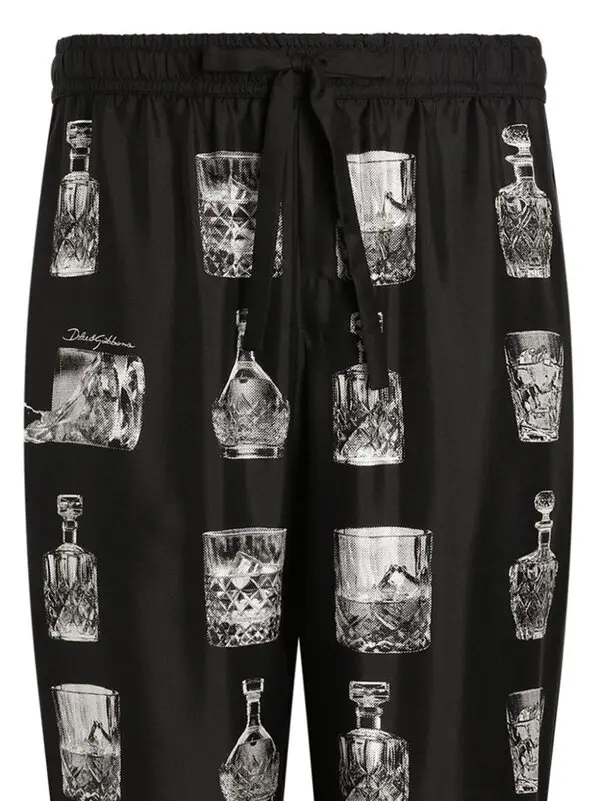 Dolce & Gabbana Whisky-print Pajama Pants