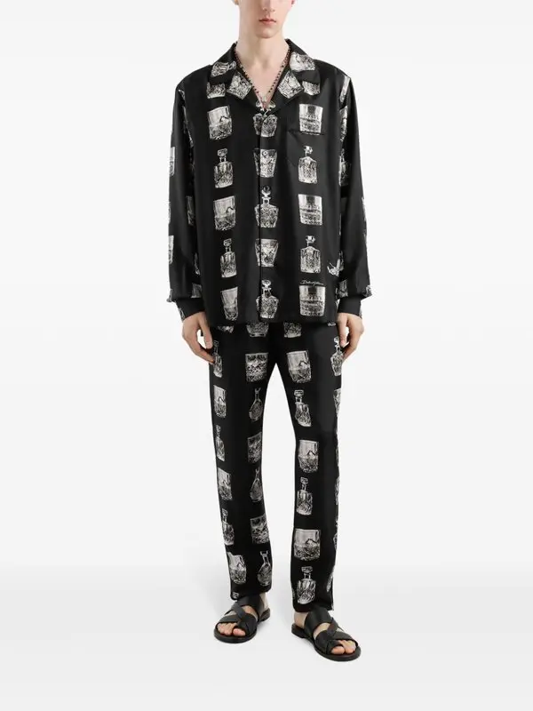 Dolce & Gabbana Whisky-print Pajama Pants