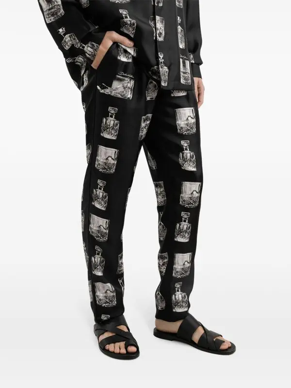 Dolce & Gabbana Whisky-print Pajama Pants