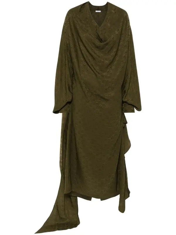FERRAGAMO Asymmetric Silk Dress