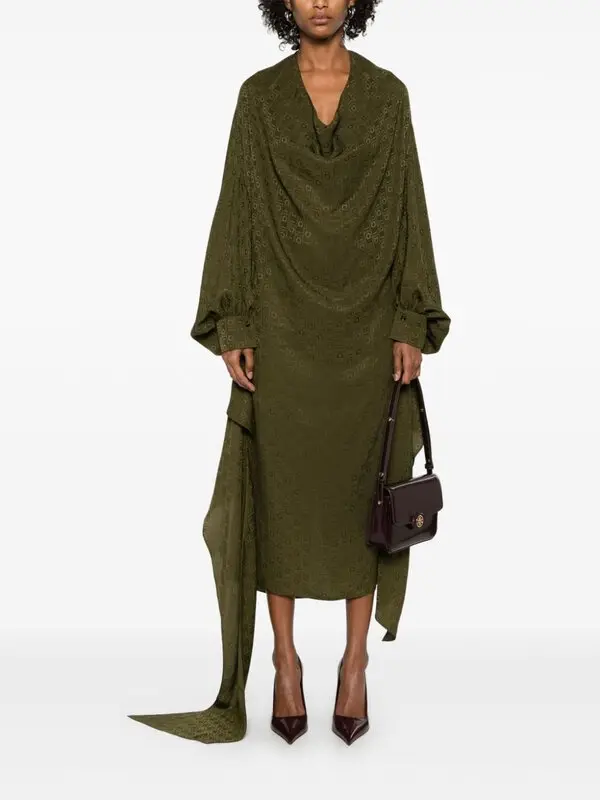 FERRAGAMO Asymmetric Silk Dress