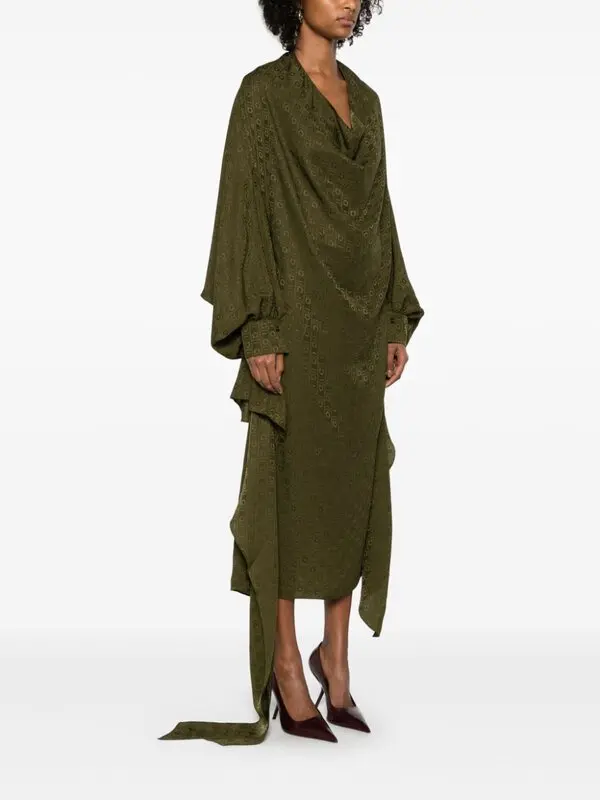 FERRAGAMO Asymmetric Silk Dress