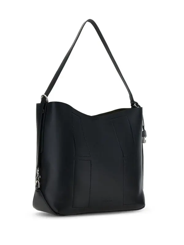 Hogan Leather Shoulder Bag - Black