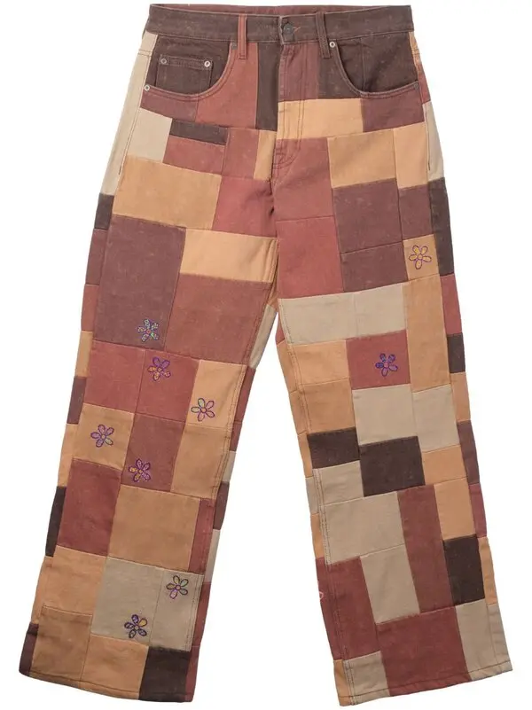 GLASS CYPRESS Military Patchwork Jeans