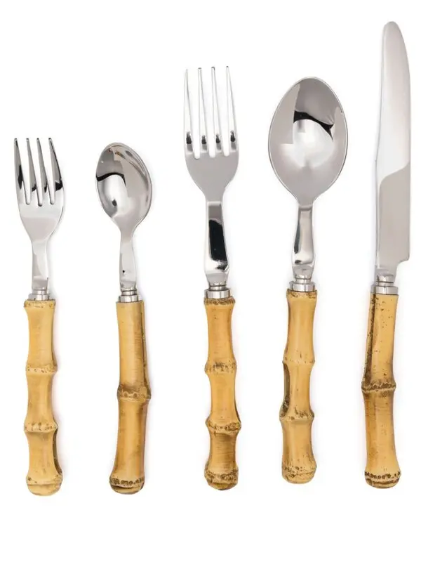 LES-OTTOMANS Bamboo Posate Cutlery - Neutrals