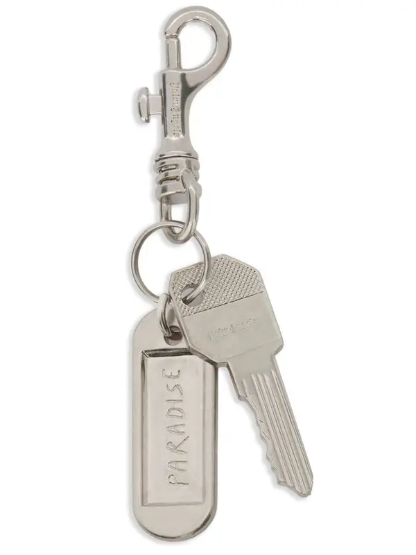 Palm Angels Paradise Palm Keyring - Silver
