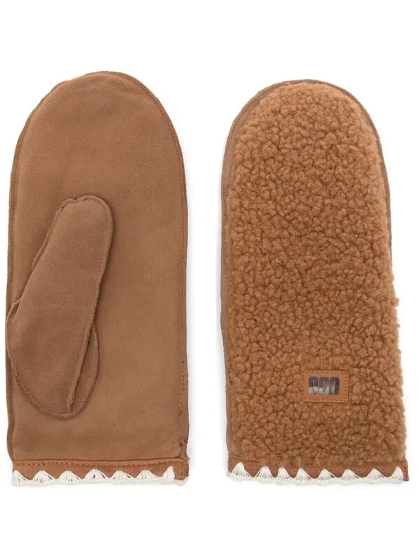 UGG Fluff Mittens - Brown