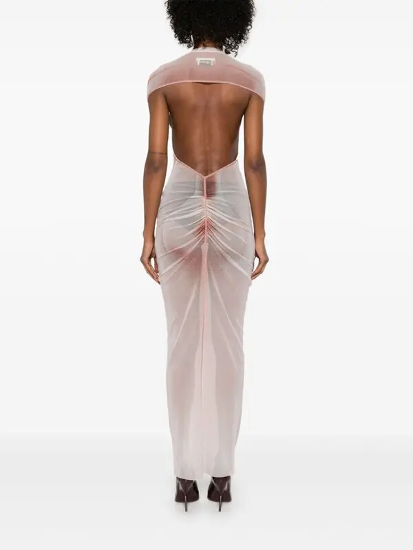 jean paul gaultier dress pink Jean Paul GAULTIER FEMME Cotton Wrap Dress Pink 40 (K-148928)
