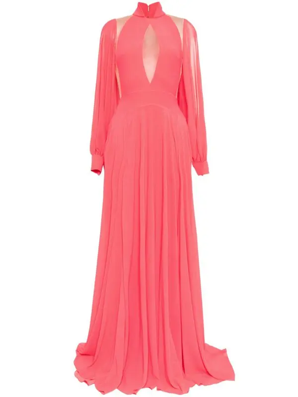 SAIID KOBEISY Crepe Georgette Gown