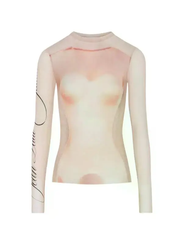 JEAN PAUL GAULTIER Silhouette-print T-shirt - Pink