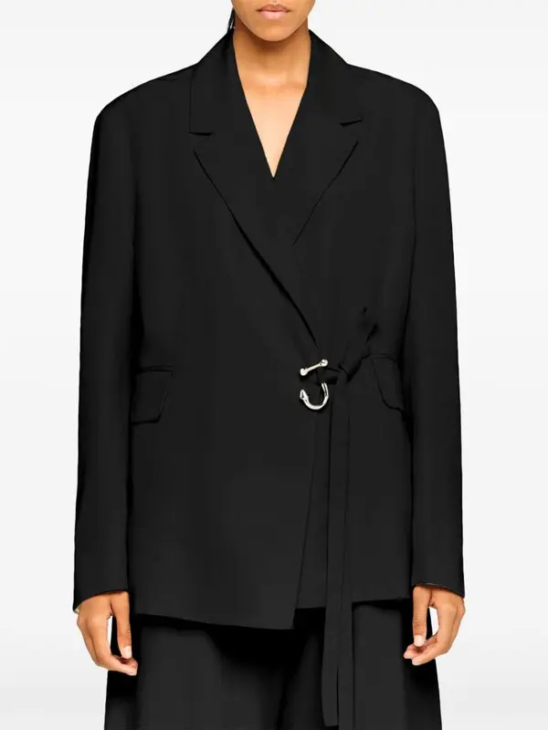JW Anderson Wrap-design Blazer - Black