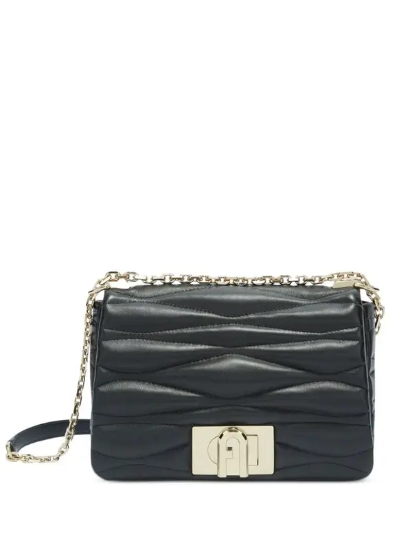 Furla 1927 Quilted Leather Crossbody Bag - Black