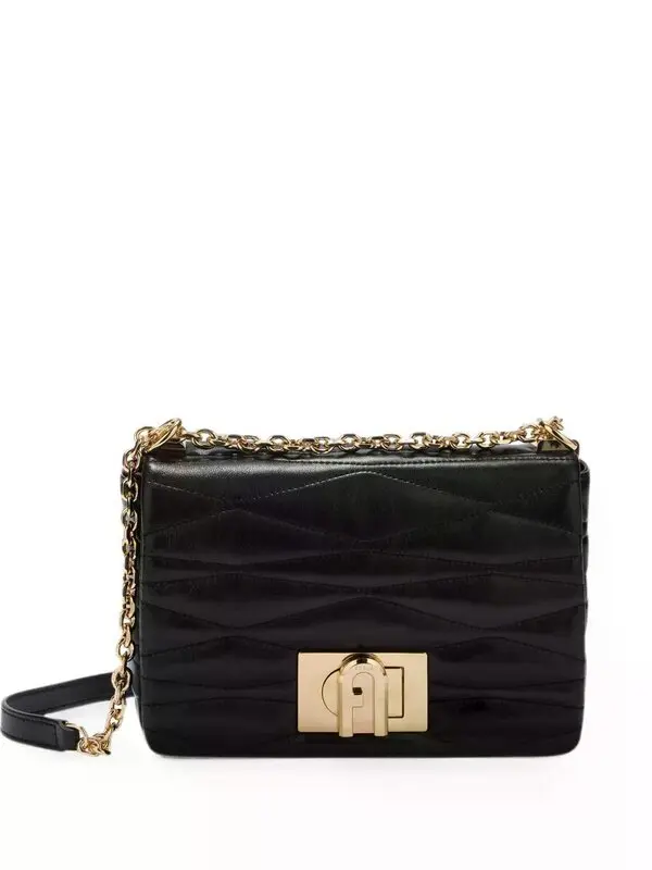 Furla 1927 Quilted Leather Crossbody Bag - Black