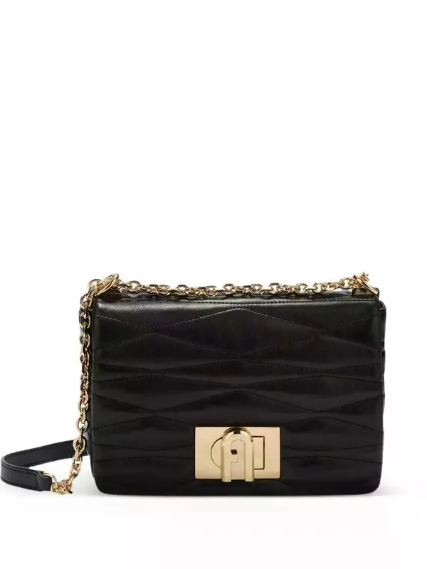 Furla 1927 Quilted Leather Crossbody Bag - Black