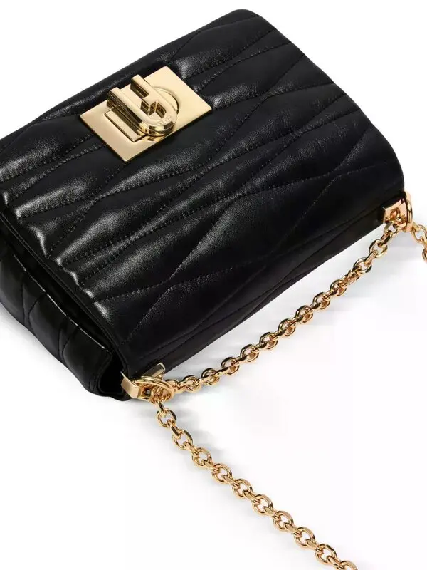 Furla 1927 Quilted Leather Shoulder Bag - Black