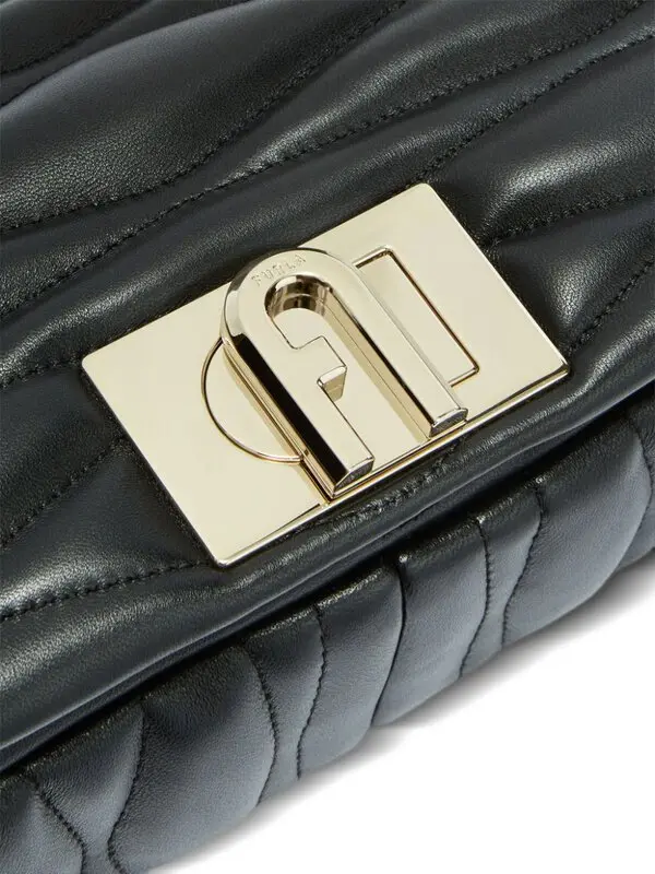 Furla 1927 Quilted Leather Crossbody Bag - Black
