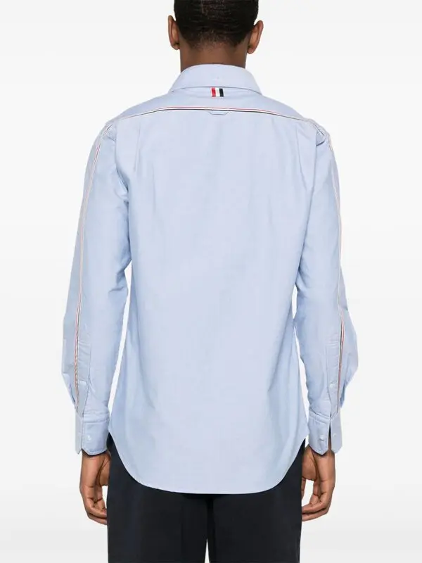 Thom Browne Rwb-grosgrain Cotton Shirt