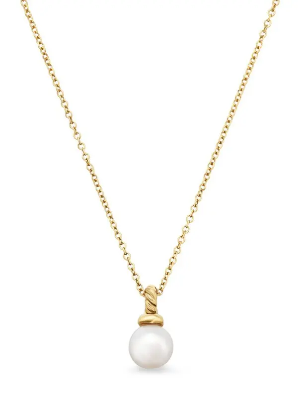 David Yurman 18k Yellow Solari Diamond And Pearl Necklace - Gold