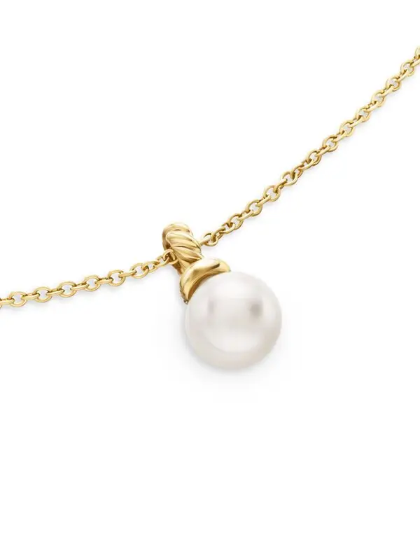 David Yurman 18k Yellow Solari Diamond And Pearl Necklace - Gold