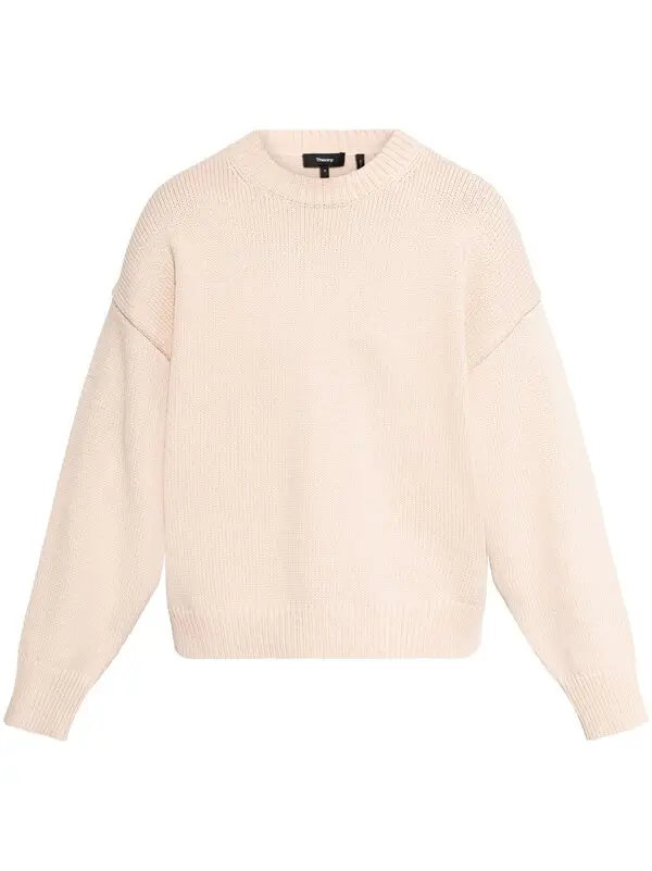 Theory Crew Neck Jumper - Pink