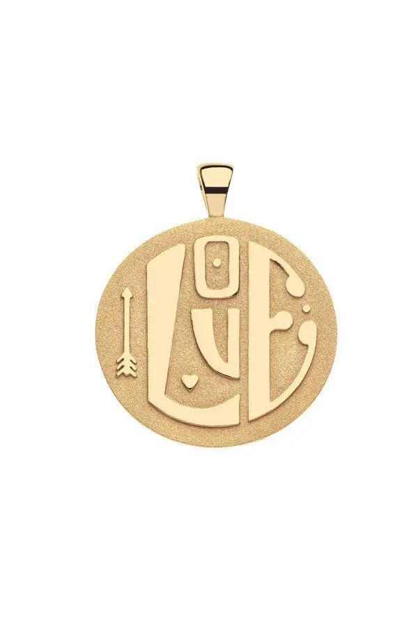 JANE WIN Jumbo Love Pendant - Gold
