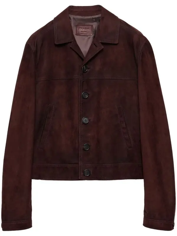 Prada Suede Shirt Jacket - Red