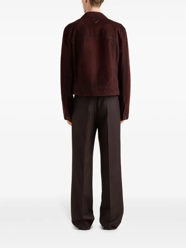 Prada Suede Shirt Jacket - Red
