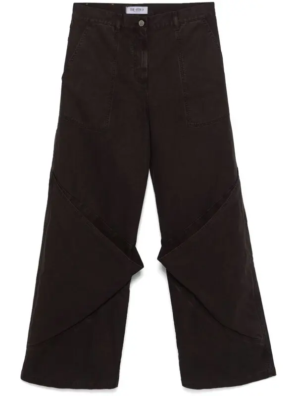 Attico Wide-leg Trousers - Brown