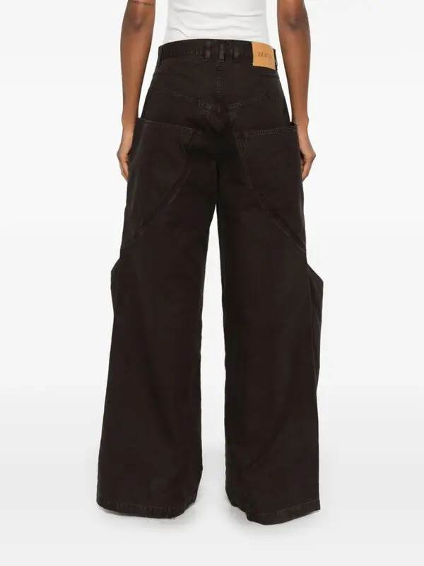 Attico Wide-leg Trousers - Brown