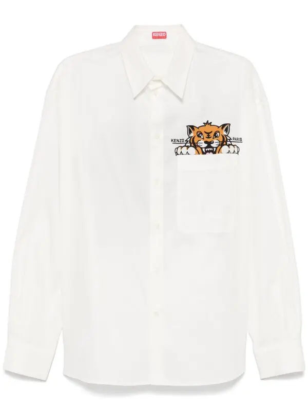 Kenzo Happy Tiger Shirt - White