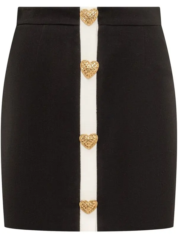 Moschino Heart-motif Mini Skirt - Black