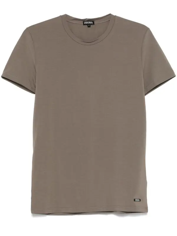 Zegna Round-neck T-shirt - Brown
