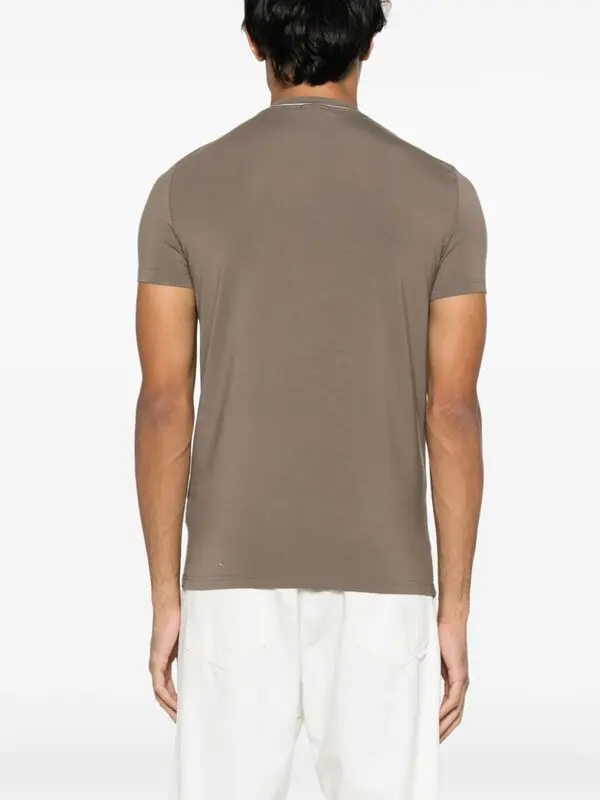 Zegna Round-neck T-shirt - Brown