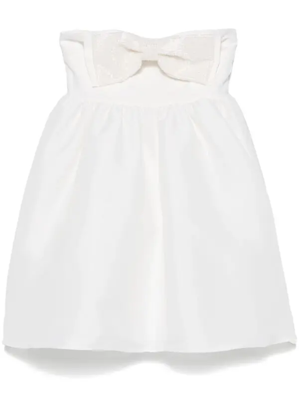 SELF-PORTRAIT Taffeta Bandeau Mini Dress