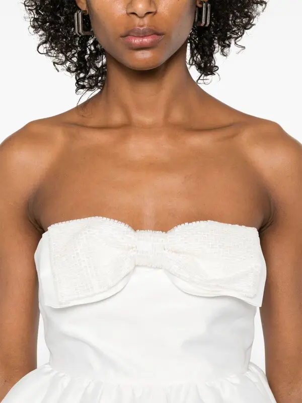 SELF-PORTRAIT Taffeta Bandeau Mini Dress