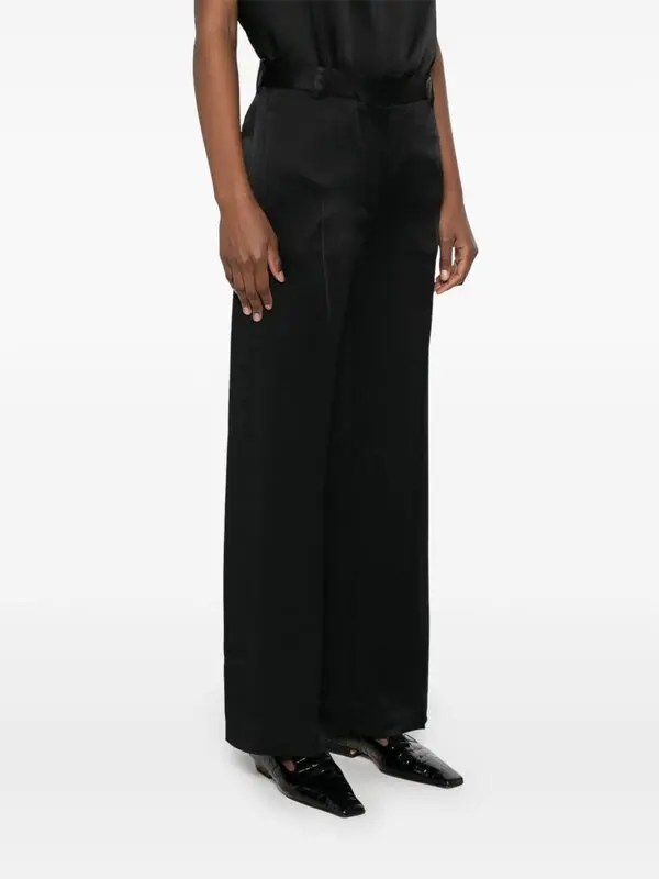 TOTEME Crepe De Chine Trousers - Black