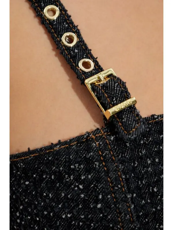 GANNI Peplum Denim Top