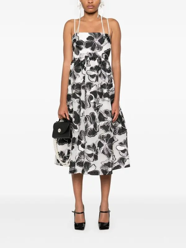 Stine Goya Anemone-jacquard Midi Dress