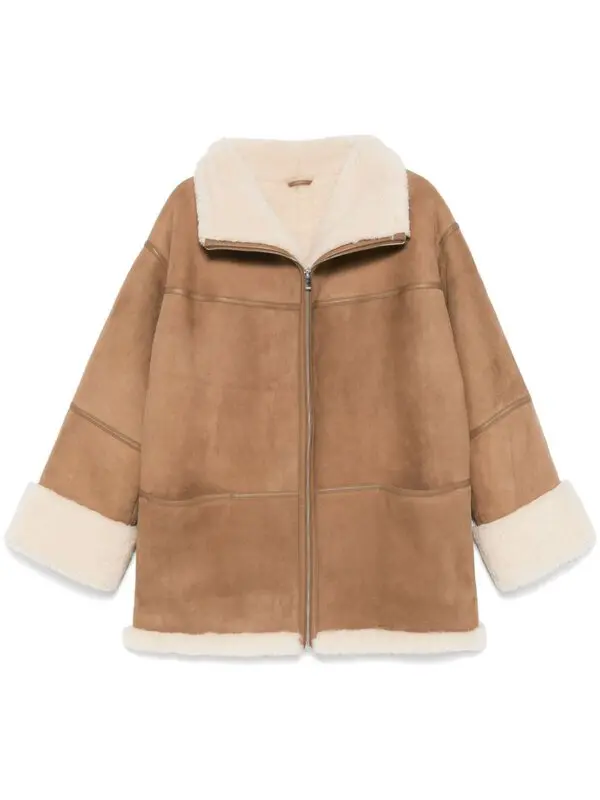 TOTEME Signature Shearling Jacket - Brown