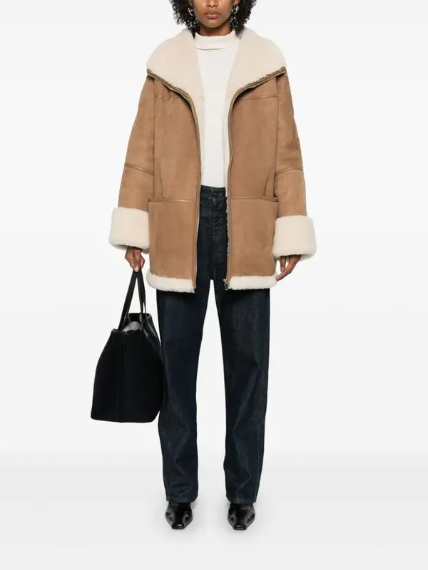 TOTEME Signature Shearling Jacket - Brown