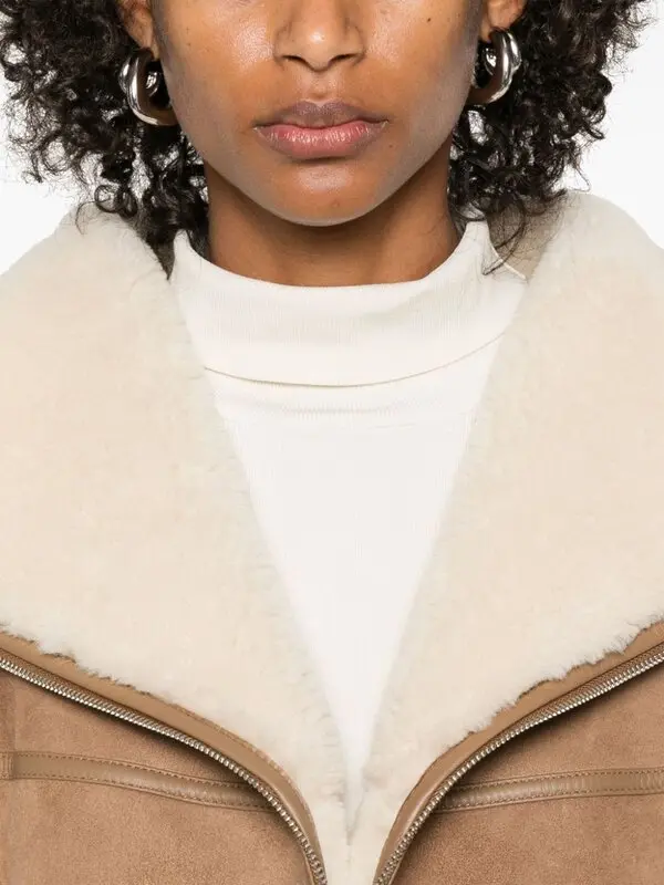 TOTEME Signature Shearling Jacket - Brown