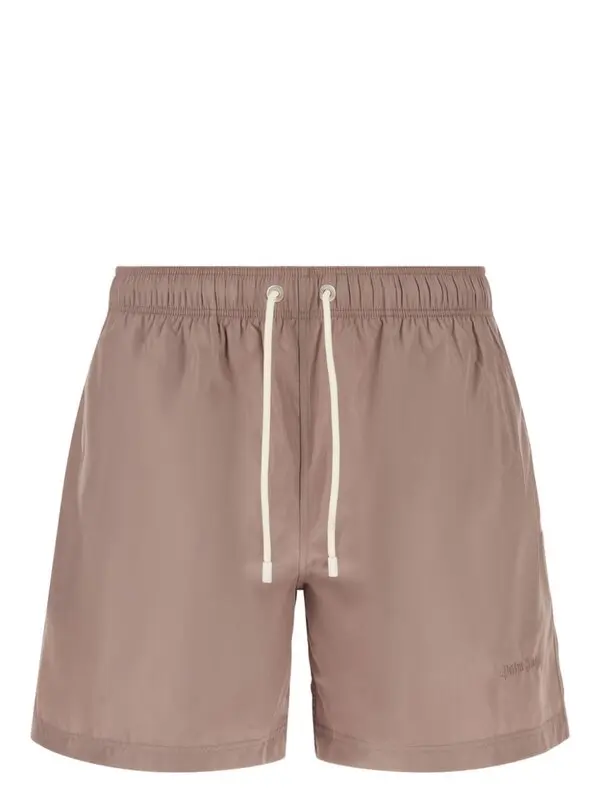 Palm Angels Logo-embroidered Swim Shorts - Pink