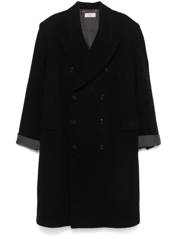 Martine Rose Pilled-finish Double-breasted Coat