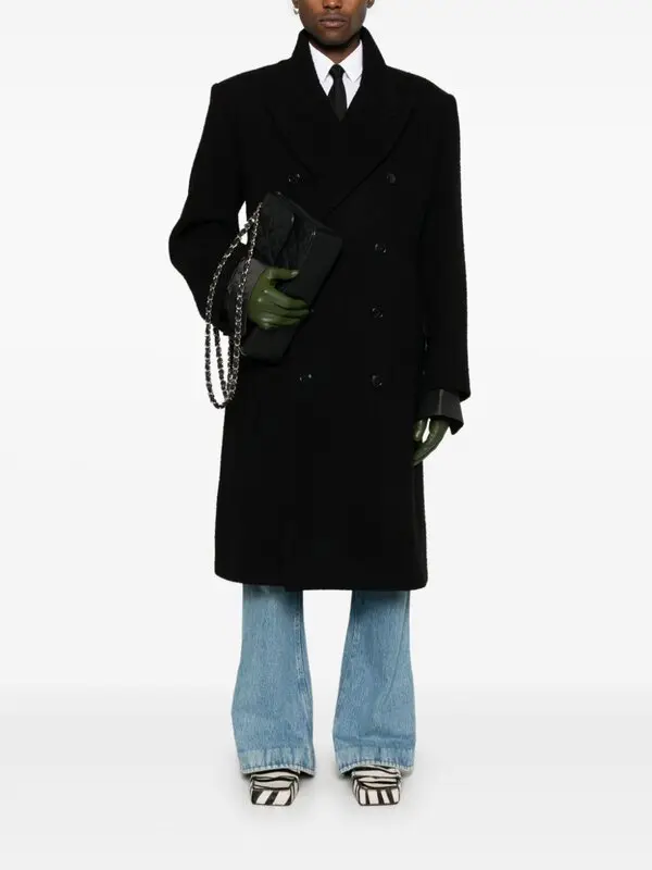 Martine Rose Pilled-finish Double-breasted Coat