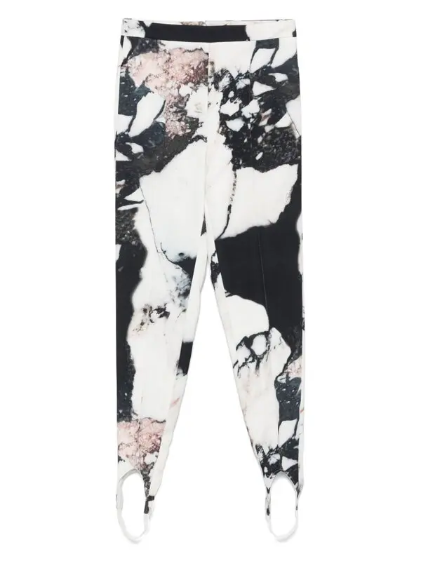 Roberto Cavalli Marble-print Trousers