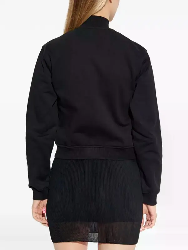 DIESEL® Zip-up Sweatshirt With Cut-out Logo