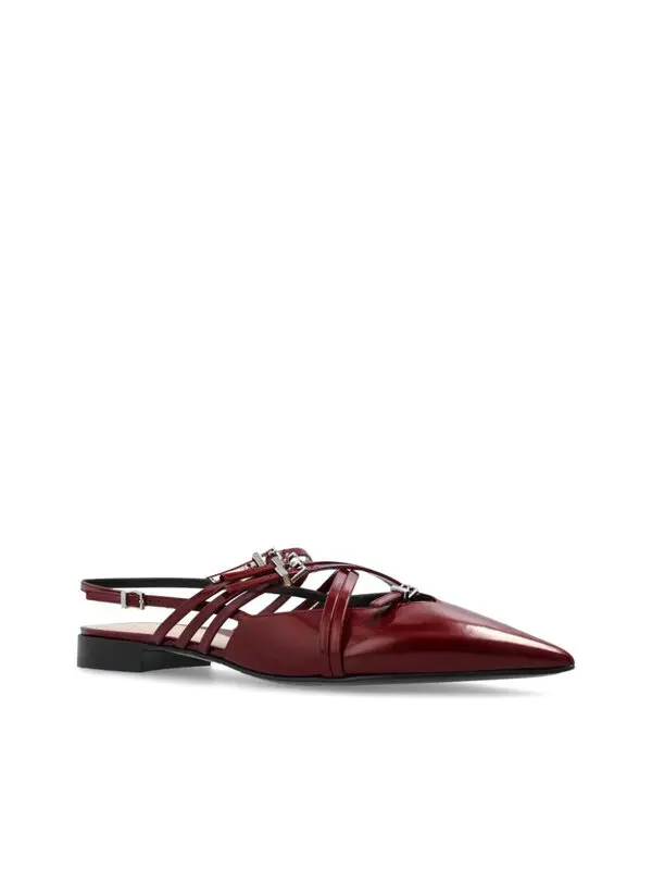 Gucci Leather Strappy Ballerina Shoes