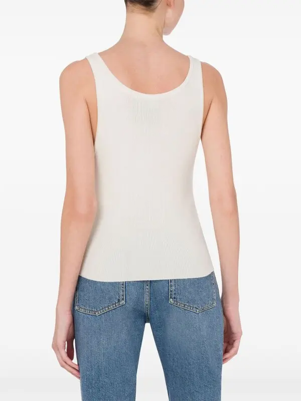Moschino Fine-ribbed Tank Top - White